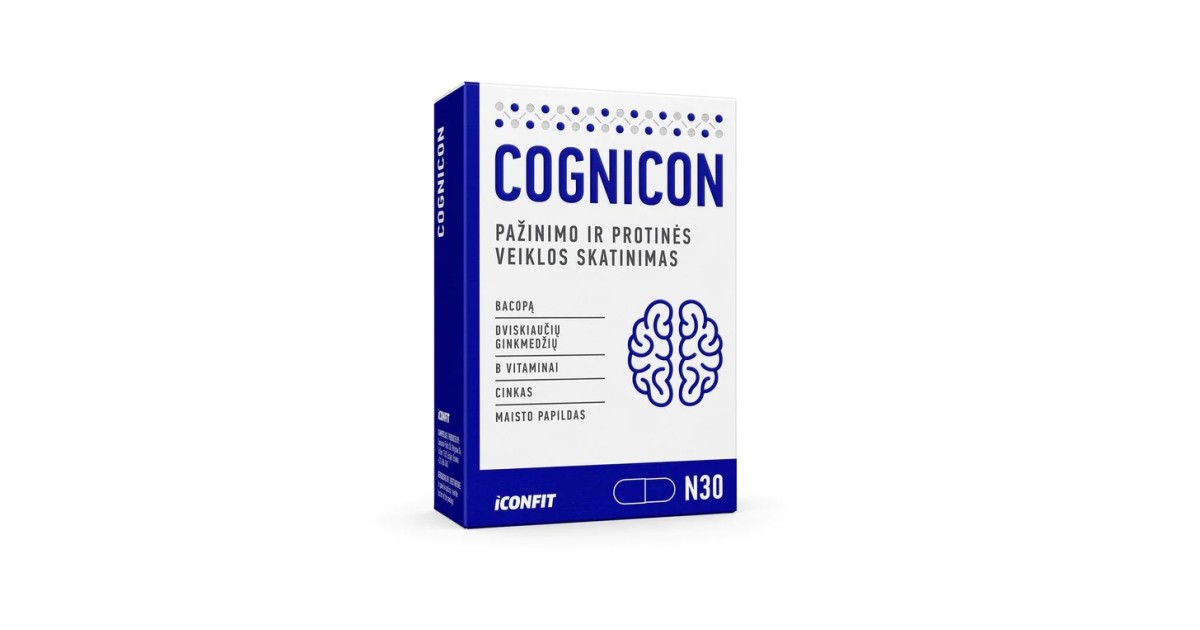 Cognicon Kompleksinis maisto papildas kognityvinėms funkcijoms ir ...